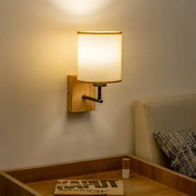 Brilagi - Nástěnná lampa NUBILA WOOD 1xE27/25W/230V dub/světle hnědá