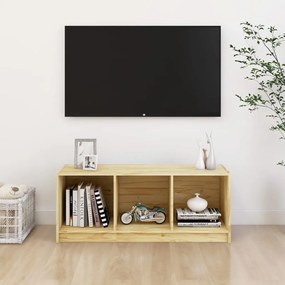 TV stolek 104 x 33 x 41 cm masivní borové dřevo - Default Title