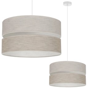 Závěsné svítidlo Jen, 1x béžové/světlobéžové textilní stínítko, (fi 40 cm), w