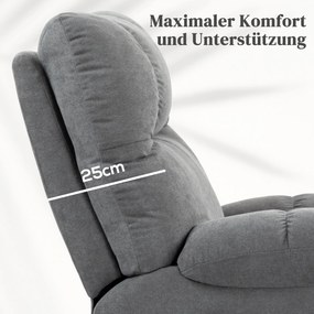 Televizní křeslo HOMCOM se stojanem, výškově nastavitelné, s možností náklonu 135°, se 3 režimy, 8 masážními body, dálkové ovládání, 144 x 91 x 88 cm…