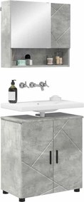Sada koupelnového nábytku 2 ks Betonově šedá 61 x 35 x 64 cm 3392936