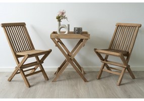 House Nordic Odkládací stolek z teakového dřeva, přírodní, 29x39x49,5 cm