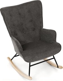 Houpací křeslo AK-373 GREY2, látka, šedá (67 x 85) cm