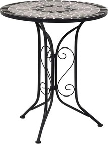 3dílný mozaikový bistro set keramický šedý 279690