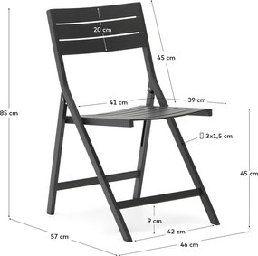 Černá kovová zahradní židle Torreta – Kave Home