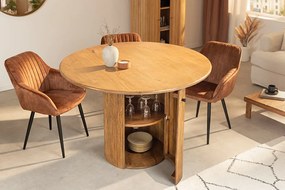 Kulatý stůl do jídelny s úložným prostorem Gap mangové dřevo 120cm
