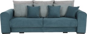 Extra prostorná pohovka, modrá / mentolová / světle šedá, Gilena BIG SOFA