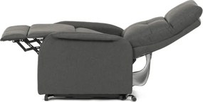 Polohovací křeslo šedé, elektrické TV-5482 GREY2