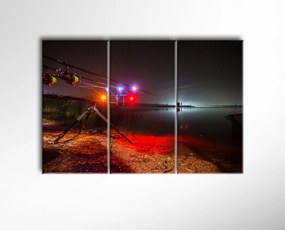 Malvis ® Obraz Noční pruty ROZMĚR (šířka x výška): třídílný obdélník 120x80 cm