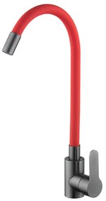Velazo Dřezová baterie s flexibilním raménkem - VE-8105BR, červená/grafit