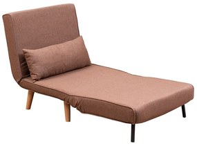 Designové rozkládací křeslo Felicitas hnědé