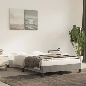 Rám postele bez matrací světle šedá 120x190 cm samet 3269625