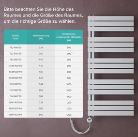 elektrický koupelnový radiátor DOPORRO FN 324-880 W - černý
