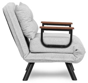 Designové rozkládací křeslo Hilarius II šedé