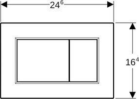 Geberit Sigma01 - Ovládací tlačítko SIGMA01, černá RAL9005, 115.660.DW.1