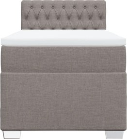 Box spring postel s matrací taupe 100 x 200 cm textil 3288110