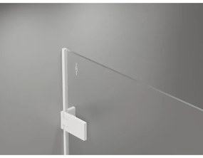 Mexen, Mexen Lunar-F pravé sklápěcí sprchové dveře 60 cm, transparentní, bílé - 836-060-000-20-00-P
