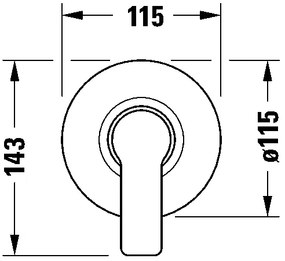 Duravit DC4210007046 - Sprchová baterie pro pod. instalaci D-CODE matná černá