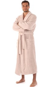 Bavlněný župan s límcem Athena oříškový 21 16 8151 - M