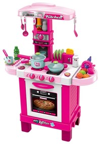 Dětská kuchyňka Baby Mix malý šéfkuchař růžová Barva: Růžová