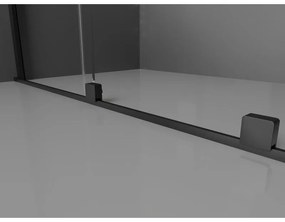 Mexen Velar Duo, sprchový kout s posuvnými dveřmi 90(dveře) x 80(dveře) cm, 8mm čiré sklo, černý matný profil, 871-090-080-02-70