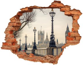 Wallmuralia Fototapeta díra na zeď 3D Londýn podzim 90x70 cm