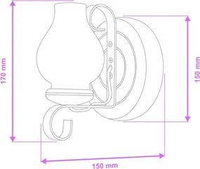 Brilagi - Nástěnné svítidlo ROATA APLICA 1xE14/40W/230V buk