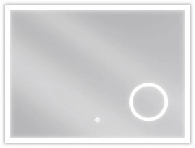 Mexen Kala, LED koupelnové zrcadlo s podsvícením a kosmetickým zrcadlem 80 x 60 cm, 6000K, ochrana proti zamlžování, 9820-080-060-611-00