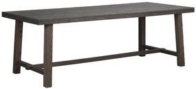 Hnědý masivní dubový jídelní stůl Rowico Madis, 220 cm