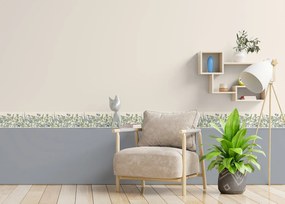 Samolepící bordura na zeď Květy Vikve na Béžové | 5 m x 13.8 cm | DWB8529