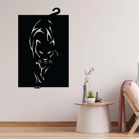 dřevo života Dřevěná dekorace na zeď Panter Zvolte rozměr (cm): 60x96, Zvolte barvu dekoru: Černá