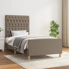 Rám postele bez matrace taupe 100 x 200 cm textil 3125280