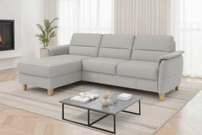 XXXLutz ROHOVÁ SEDAČKA, kůže, světle šedá Sit & More - Sedací soupravy - 00014403327M