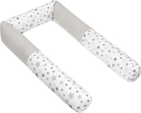 Bellatex Mantinel do dětské postýlky VÁLEC průměr 12x240 cm Hvězda šedá, bílá
