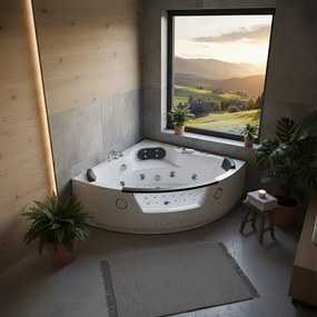 Terra Hydromasážní vířivá vana TIGA 604H 152x152 s ohřevem vody