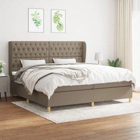 Box spring postel s matrací taupe 200x200 cm textil 3128793