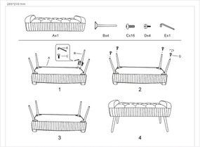 Vínově červená lavice Mauro Ferretti Lady