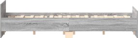Rám postele s hlavovým a nožním čelem šedý sonoma 140 x 190 cm 3203787
