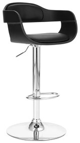 Barová židle Wilber - umělá kůže | černá
