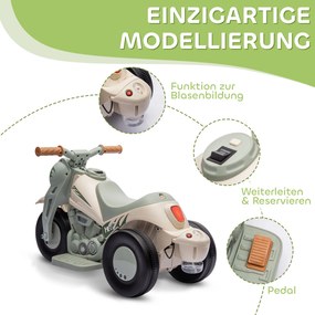 Dětská elektrická motorka AIYAPLAY, 6V elektrická motorka s hudbou a bublinkami, dětské vozidlo s předním světlem, 2,5-3 km/h, pro děti 2-5 let, max.…