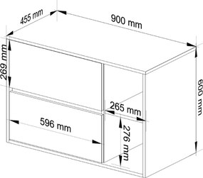 Závěsná skříňka pod umyvadlo VAMI 90 cm - výběr z 6 provedení