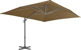 Zahradní slunečník s přenosným stojanem taupe 276349