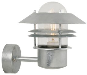 Nordlux 25011031 Blokhus Up Sensor, venkovní nástěnné svítidlo v severském designu, 1x60W, galvanizované, výška 23cm, IP54