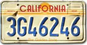 Americká SPZ California The Golden State 3G46246