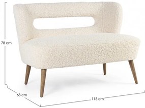 BIZZOTTO Bílá pohovka CORTINA 115 cm 0748148