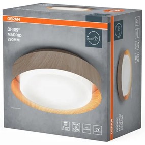Osram - Stropní svítidlo ORBIS MADRID 2xE27/10W/230V pr. 29 cm dekor dřeva