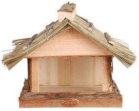 Krmítko pro ptáky s doškovou střechou 28x18x22,8cm