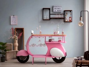furniture-nabytek.cz - Lakovaný barový pult Scooter Nova Pink z kovu, růžová – 160×50×87 cm