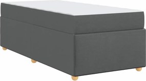 Rám postele s matrací Tmavě šedá 90 x 200 cm textil 3399329