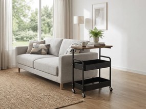 Odkládací stolek na kolečkách NEXORA 77x43 cm, černá